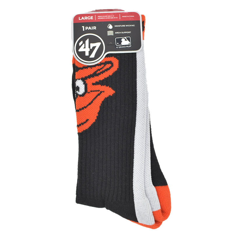 47 ORIOLES BOLT CREW SOCKS BLACK – nouvelle